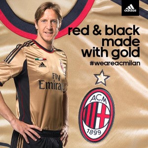 New AC Milan Third Kit 2013-2014- Adidas Gold Milan Jersey 13-14 ...