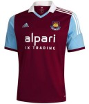 New West Ham Home Kit 13-14- Adidas WHUFC Home Shirt 2013-2014 ...