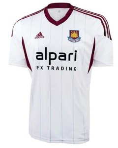New West Ham Away Kit 2013-14 White WHUFC Away Strip Adidas | Football ...
