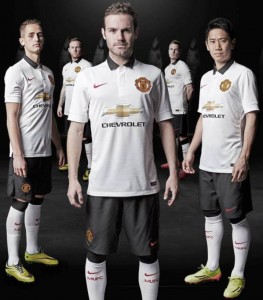 New Manchester United Away Strip 14/15- Nike White Man Utd 2014-15 ...