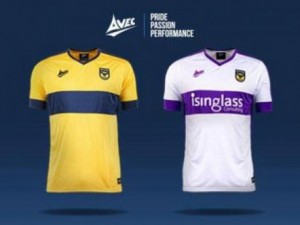New Oxford United Kits 14/15- Avec Sports OUFC Home Away Shirts 2014/ ...