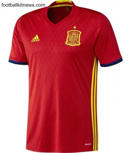 New Spain Euro 2016 Jersey- Adidas Spanish 2016-17 Home Kit | Football ...