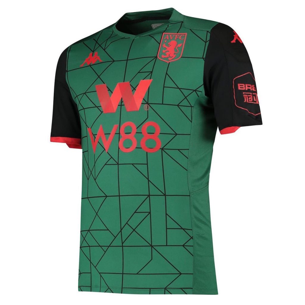 Green AVFC Third Shirt 2019-2020 | Kappa Aston Villa New 3rd Jersey 19 ...