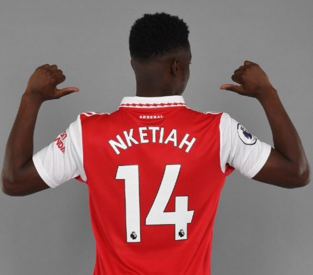 Kit Number Change- Eddie Nketiah takes the No.14 jersey at Arsenal ...