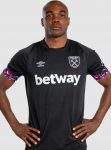 New West Ham Away Kit 22-23 | Black Umbro WHUFC Shirt with Pink & Blue ...