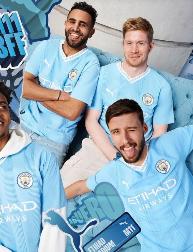 New Man City Jersey 2023-2024 | Puma Home Kit with M11 3FF Postcode ...