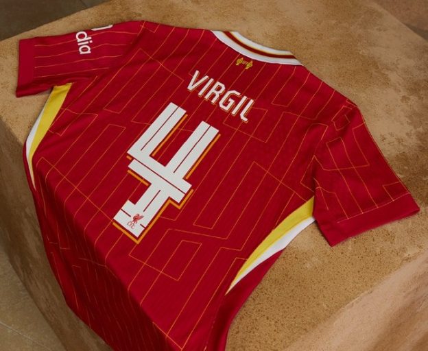 New Liverpool Home Jersey 2024-2025 | 1984 Style Collar with Red ...
