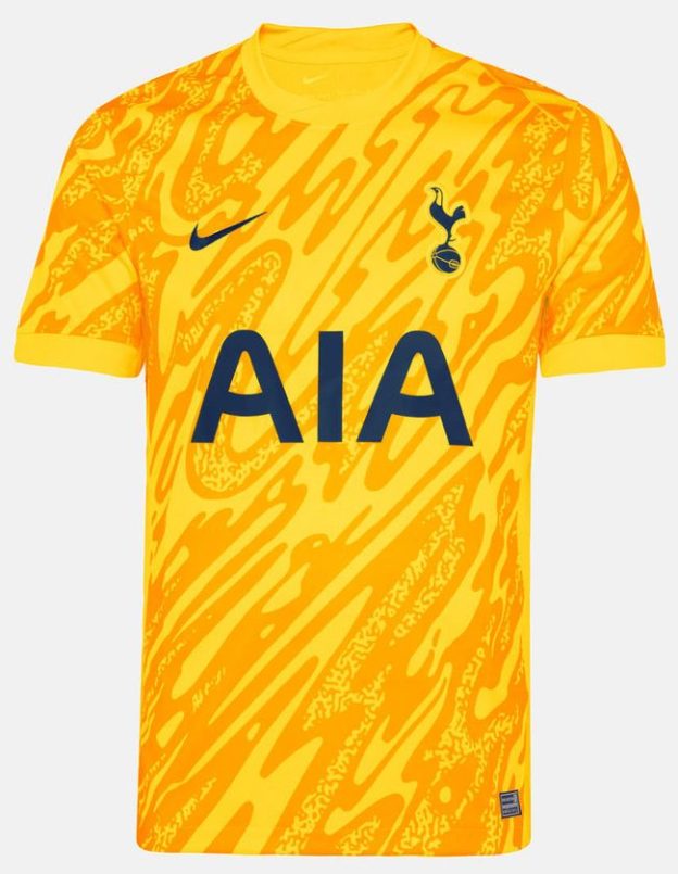 New Yellow Tottenham Hotspur Home Goalkeeper Kit 2024-25 by Nike ...